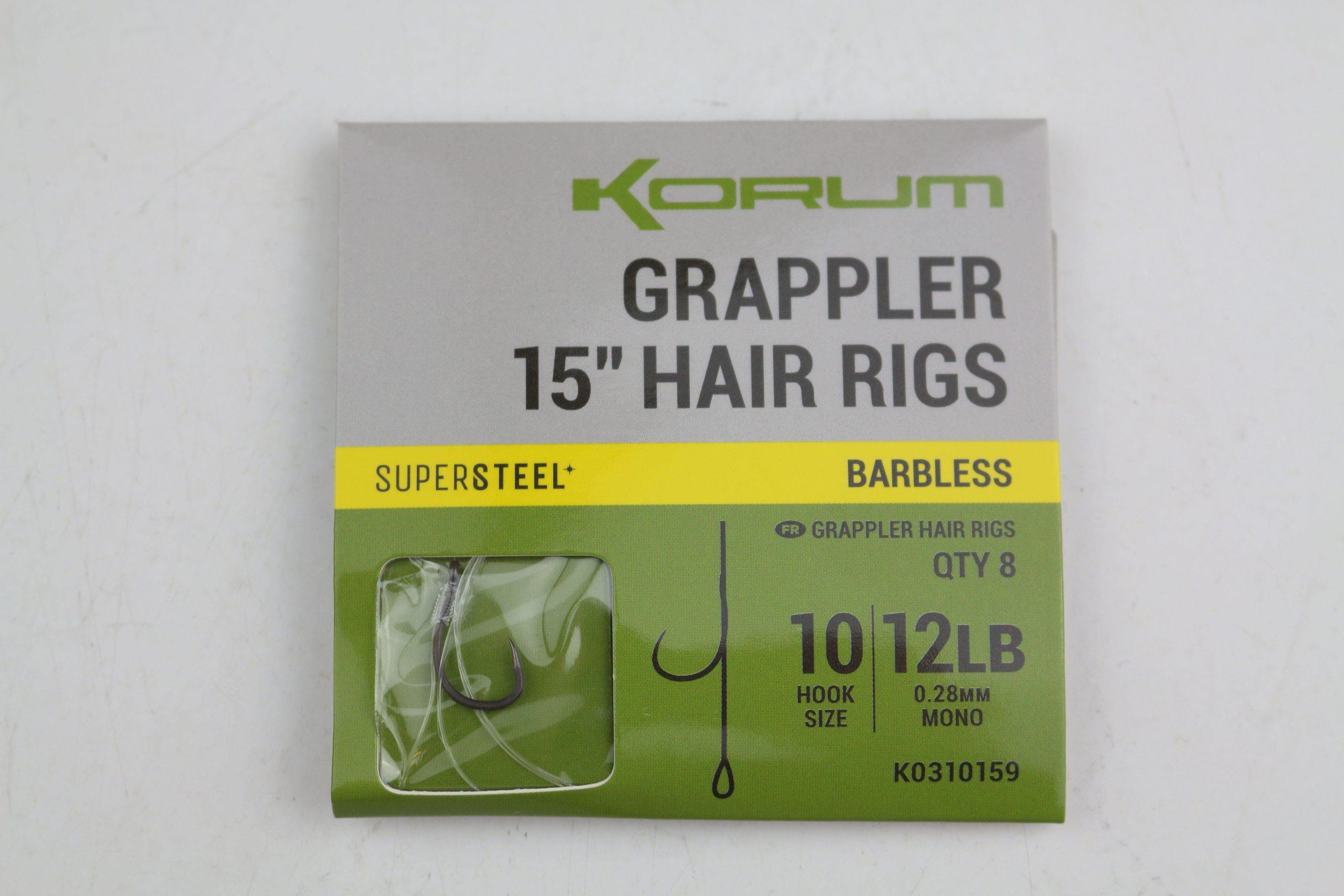 Korum Grappler Hair Rig Barbless 15"