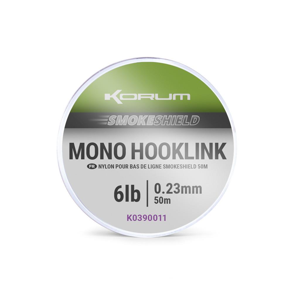 Korum Mono Smokeshield Hooklink 6lb 50M 0.23mm