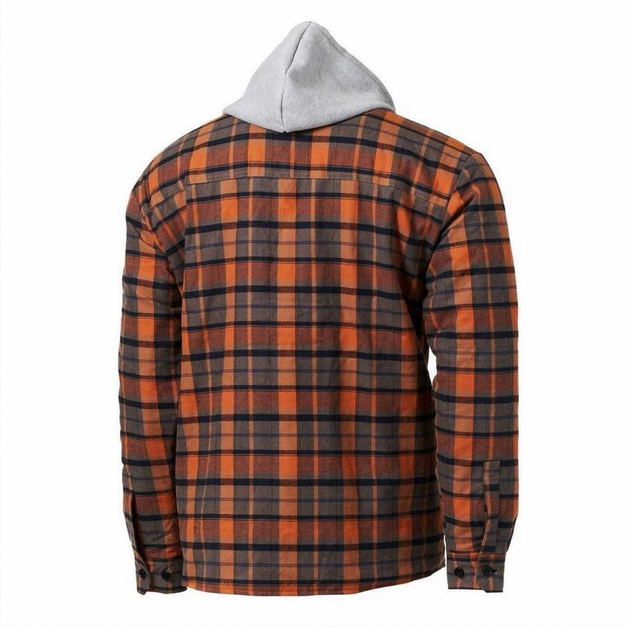 Savage Gear Twin Shirt Jacket - Orange/Grey Check