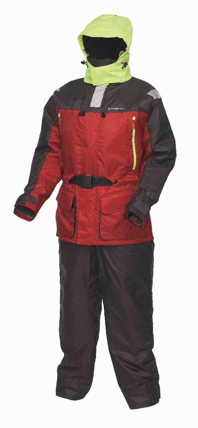 Kinetic Guardian 2pcs Flotation Suit - Red/Stormy