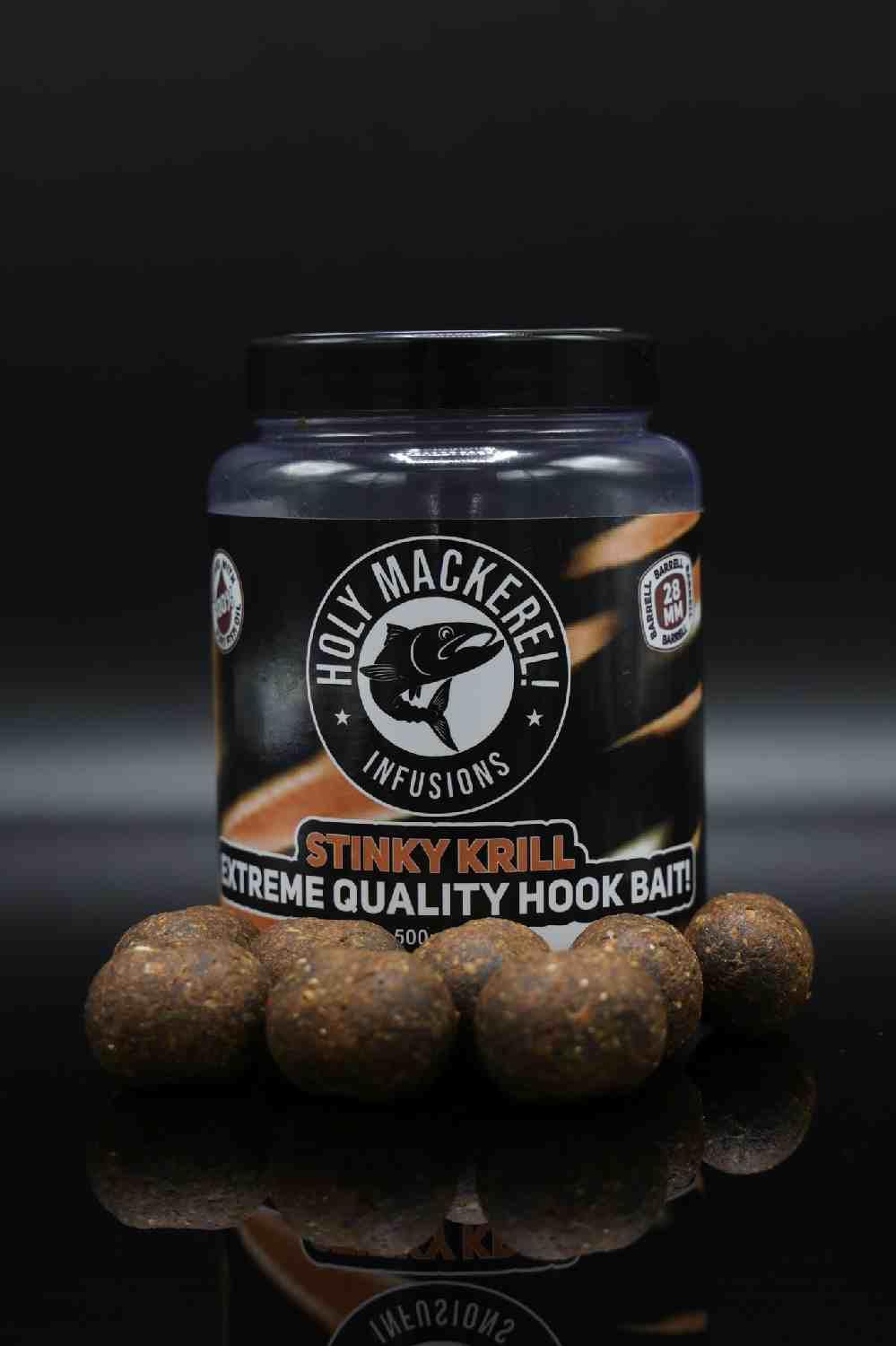 Holy Mackerel Stinky Krill - 28mm Barrel Hook Baits