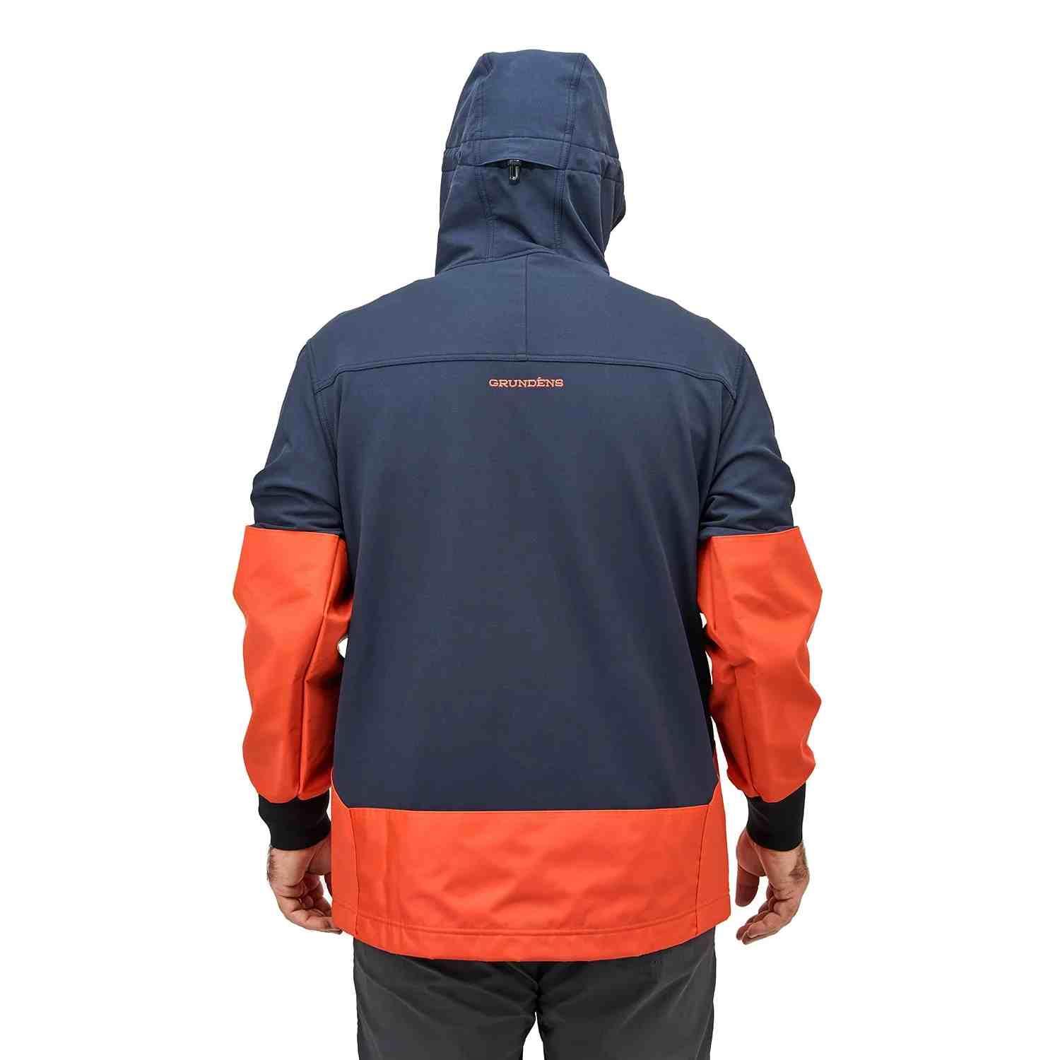 Grundens Fishpicking Smock - Navy/Orange