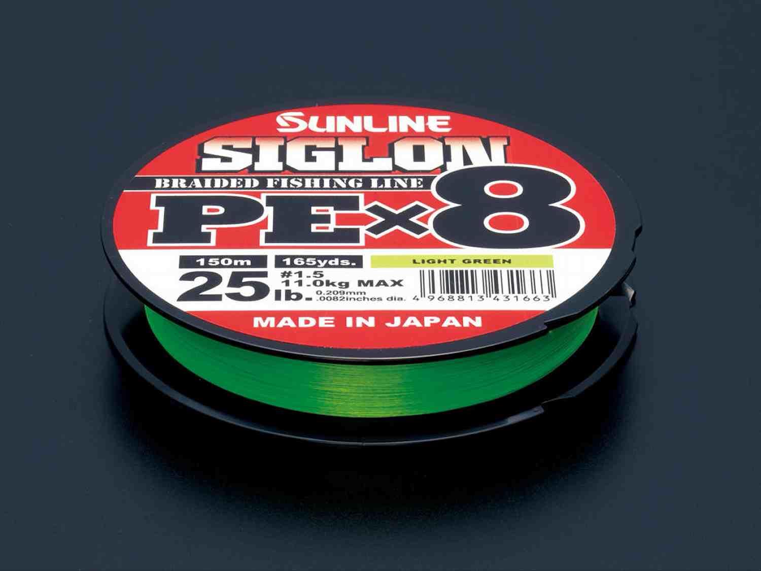 Sunline Siglon Pe X8 150m - Light Green - 12lb